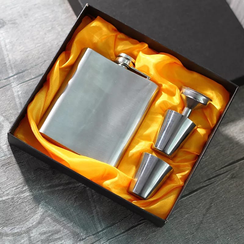 Custom Made Branded Whisky Flask Set – Jolly Gifts